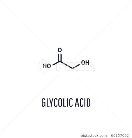 Structural chemical formula of glycolic acid... - Stock Illustration ...