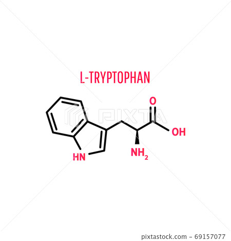 Tryptophan skeletal formula and structure. - Stock Illustration ...
