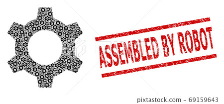Cog Composition of Cog Items and Textured...-插圖素材 [69159643] - PIXTA圖庫