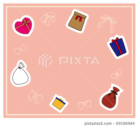 Present box and ribbon frame - Stock Illustration [69166984] - PIXTA