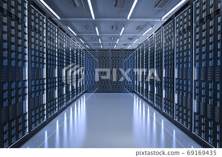 Server room with server tower - Stock Illustration [69169435] - PIXTA