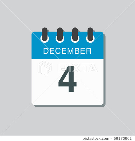 Calendar icon day 4 December, template icon day - Stock Illustration ...