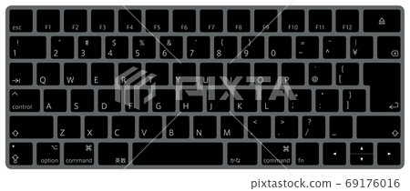 Magic keyboard-Japanese layout-Space Gray - Stock Illustration ...