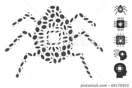 Oval Collage Hardware Bug - Stock Illustration [69176958] - PIXTA