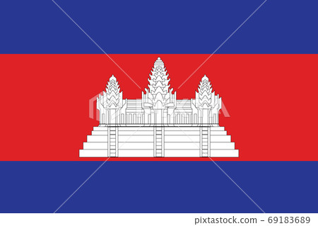 Flag of Cambodia. Accurate dimensions, element... - Stock Illustration ...