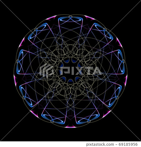 Beautiful nine-sided shape 20200906_010 - Stock Illustration [69185956 ...