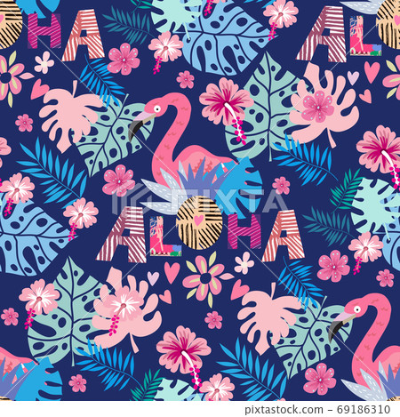 Aloha pattern 17-插圖素材 [69186310] - PIXTA圖庫