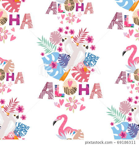 Aloha pattern 23 - Stock Illustration [69186311] - PIXTA