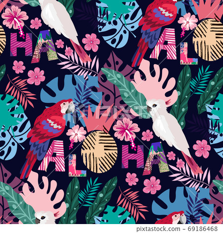 Aloha pattern 11 - Stock Illustration [69186468] - PIXTA