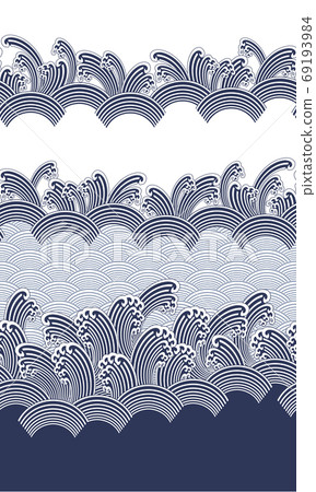 vector. Traditional white wave pattern, - Stock Illustration [69193984 ...
