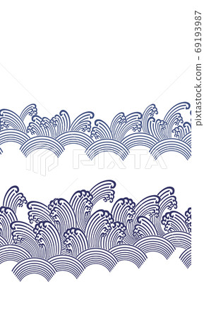 vector. Traditional white wave pattern, - Stock Illustration [69193987 ...