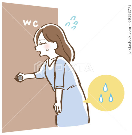 Illustration of a woman urinating to urinate - Stock Illustration ...