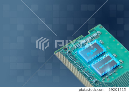 Memory board IOT background material DX image - Stock Illustration ...