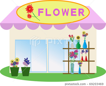 Illustration of a cute and simple florist - Stock Illustration ...