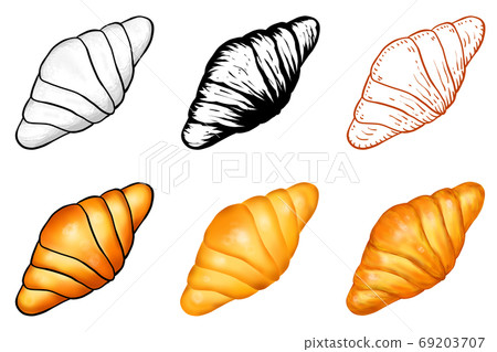 List of croissants - Stock Illustration [69203707] - PIXTA