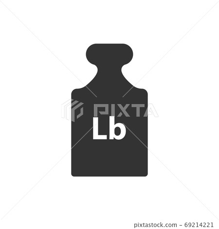 Lb, Lbs weight mass black simple flat icon - Stock Illustration ...