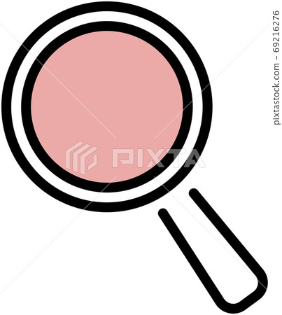 Pink search magnifying glass vector icon - Stock Illustration [69216276 ...