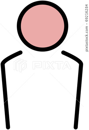 Pink person vector icon - Stock Illustration [69216284] - PIXTA