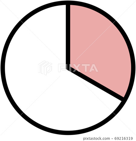 Pink pie chart vector icon - Stock Illustration [69216319] - PIXTA
