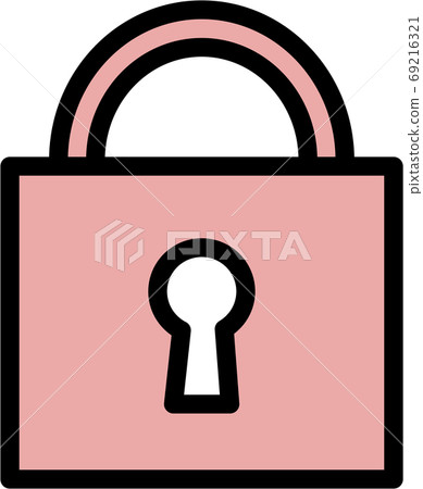 Pink security vector icon - Stock Illustration [69216321] - PIXTA