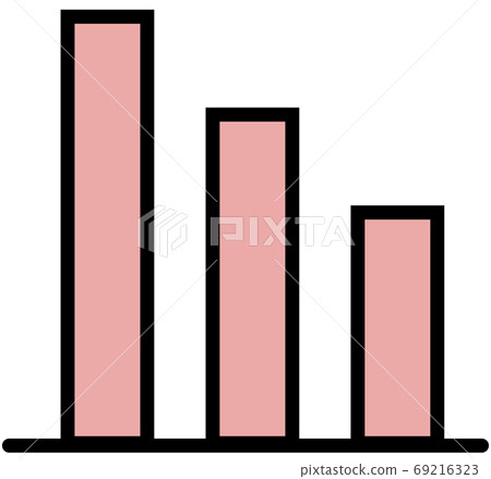 Pink bar chart vector icon - Stock Illustration [69216323] - PIXTA