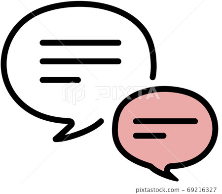 Pink chat & conversation vector icon - Stock Illustration [69216327 ...