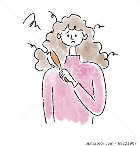 Women's hairstyles beauty salon troubled messy... - Stock Illustration ...