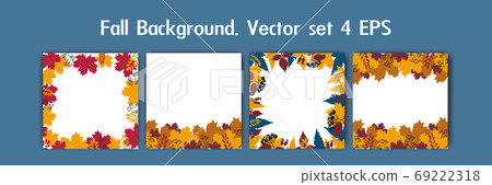 Fall backgrounds , frame set, autumn vector... - Stock Illustration ...