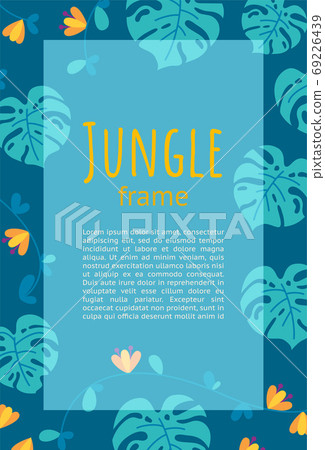Jungle frame design for presentations and... - Stock Illustration ...