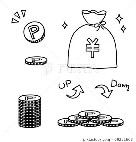 Coin point image illustration set - Stock Illustration [69231668] - PIXTA