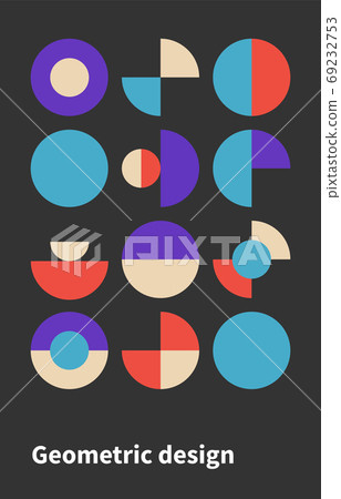 Trendy bauhaus pattern. Bauhaus poster. Vector... - Stock Illustration ...