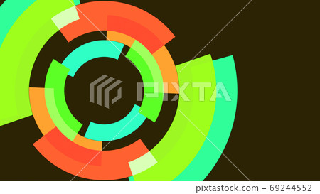 CG circle Multiple overlapping half circles - Stock Illustration ...