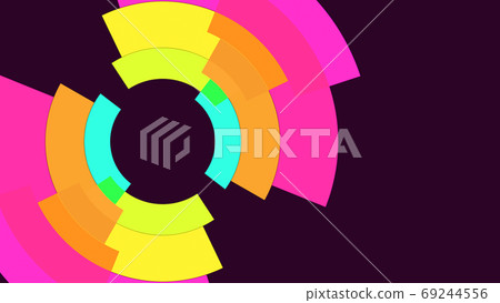 CG circle Multiple overlapping half circles - Stock Illustration ...