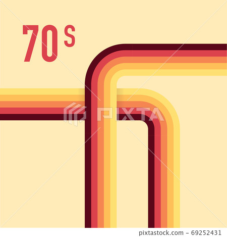 70s, 1970 abstract vector stock retro lines... - Stock Illustration ...