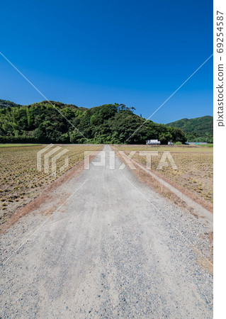 Farm road landscape - Stock Photo [69254587] - PIXTA