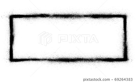 graffiti rectangle frame sprayed in black over... - Stock Illustration ...