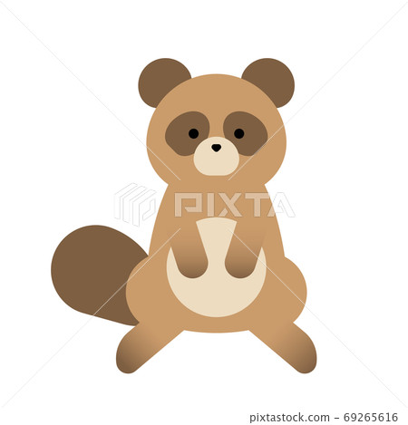 Tanuki animal illustration flat - Stock Illustration [69265616] - PIXTA