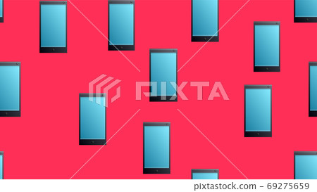 Endless seamless pattern of beautiful digital - Stock Illustration ...