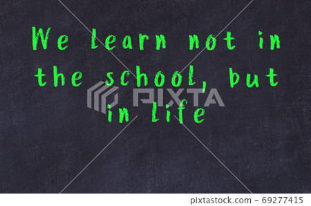Chalk wise inscription on black chalkboard - Stock Illustration ...
