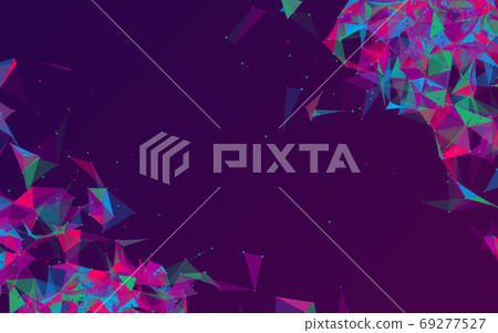 Abstract color connections on purple... - Stock Illustration [69277527 ...