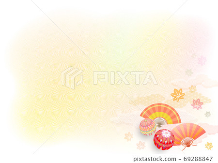 Autumn Japanese pattern background 19 - Stock Illustration [69288847 ...