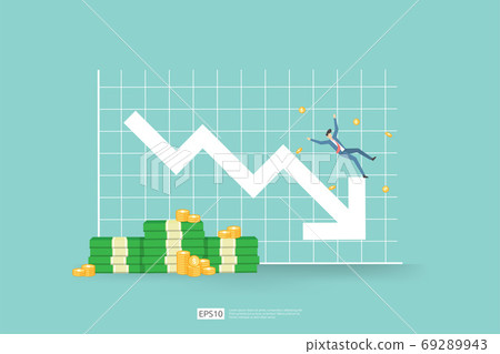 finance crisis concept with business man... - Stock Illustration ...