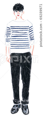 Boat neck men - Stock Illustration [69289971] - PIXTA