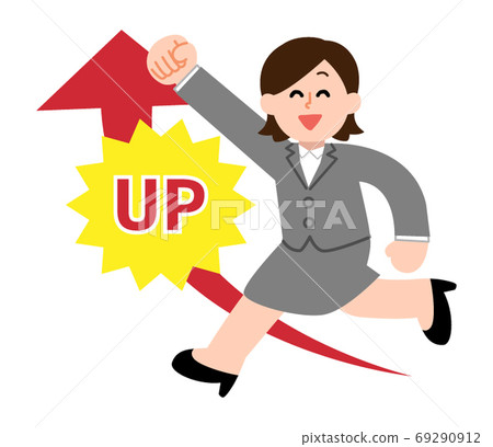 Suit women step up (simple color) - Stock Illustration [69290912] - PIXTA