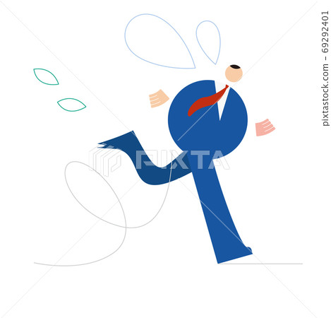 Illustration/Graphic Material: A man running in... - Stock Illustration ...