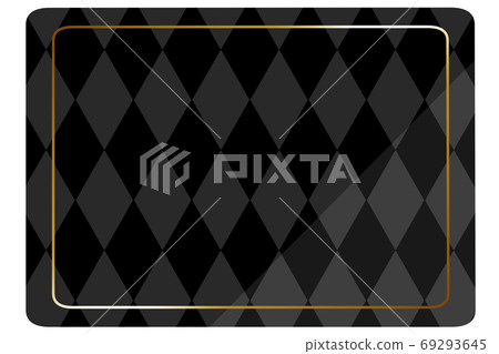 Rectangular frame Black & Gold Diamond pattern... - Stock Illustration ...