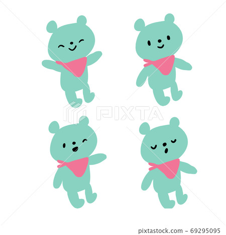 Cute mint bear - Stock Illustration [69295095] - PIXTA