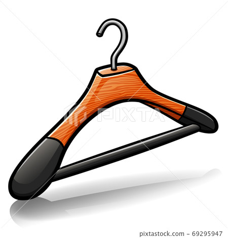 Vector clothes hanger cartoon isolated - Stock Illustration [69295947 ...