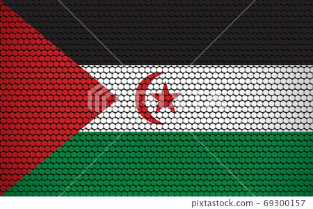 Abstract flag of Western Sahara made of... - Stock Illustration ...