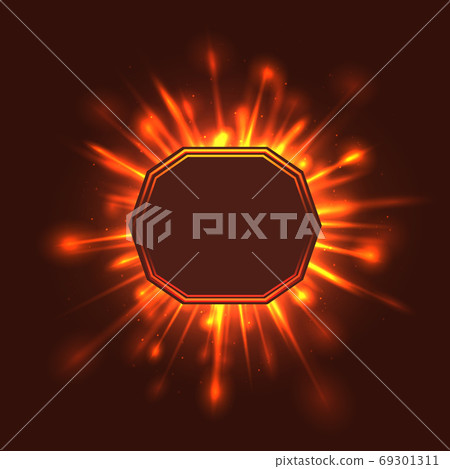 Card with rays of light with a place under the... - Stock Illustration ...